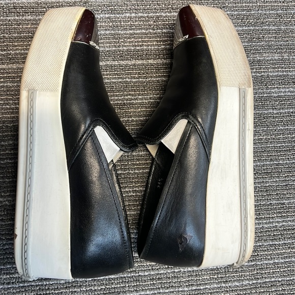 Miu Miu | Shoes | Miu Miu Silver Toe Cap Platform Slipon Sneakers In ...